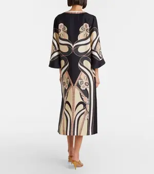 La DoubleJ Printed Silk Twill Kaftan