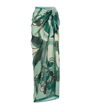 La DoubleJ Printed Cotton Beach Cover-up - Green