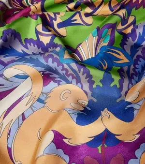 La DoubleJ Printed Silk Twill Scarf