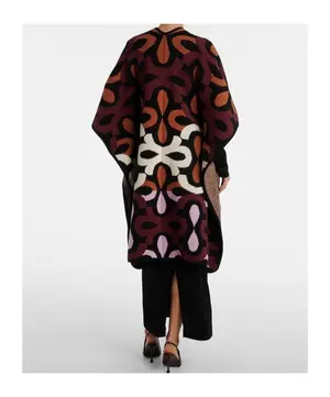 La DoubleJ Maiolika Wool Jacquard Cape