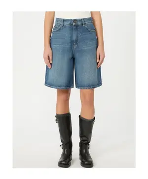 Max Mara Denim Bermuda Shorts - Navy Blue