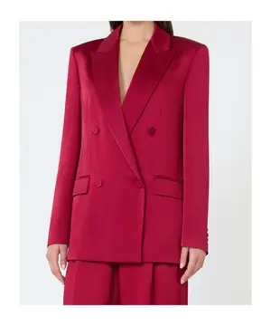 Max Mara Double-breasted Envers Satin Blazer