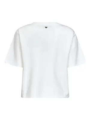 Max Mara Short-sleeved Cross-stitch Floral T-shirt - No