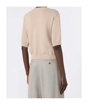Max Mara Logo Intarsia Knitted Top