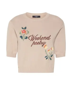 Max Mara Logo Intarsia Knitted Top