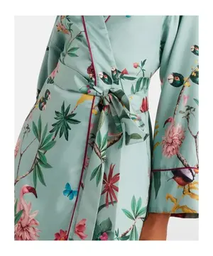 La DoubleJ Floral Print Wrap Robe