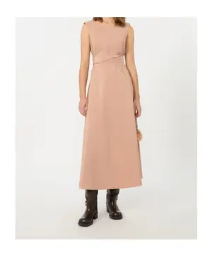 Max Mara Sleeveless Belted Maxi Dress