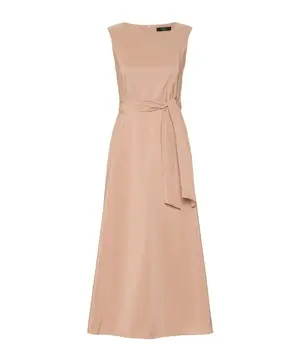 Max Mara Belted Sleeveless Dress - Pink