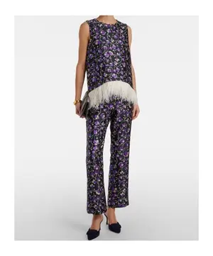 La DoubleJ 24/7 Honeysuckle Jacquard Straight Pants