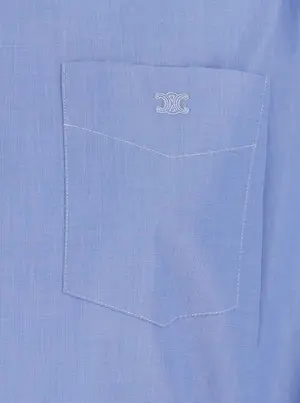 Celine Cropped Shirt In Cotton Poplin