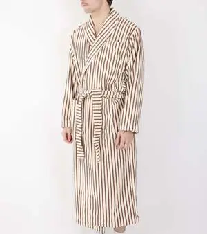 TEKLA Striped Bathrobe