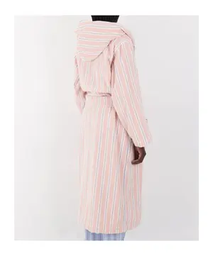TEKLA Striped Hooded Bathrobe