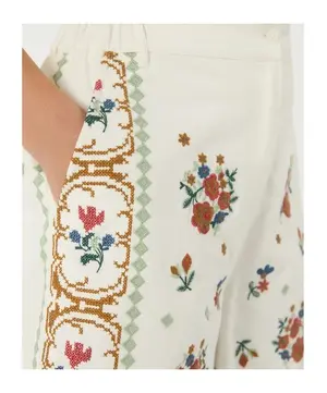 Max Mara Embroidered Cotton Bermuda Shorts