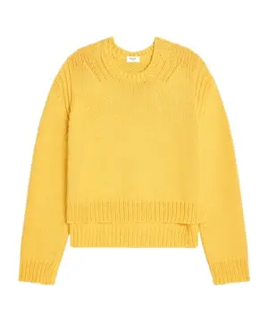 Celine Crewneck Sweater In Cotton - Light Yellow