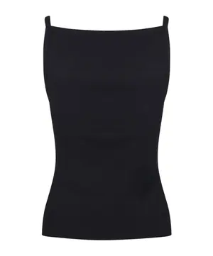 COURREGES Courrèges Ribbed Strap Tank Top