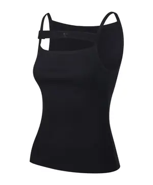 COURREGES Courrèges Ribbed Strap Tank Top