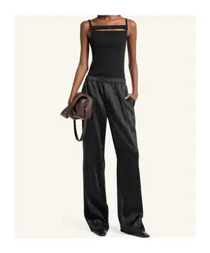 COURREGES Courrèges Ribbed Strap Tank Top