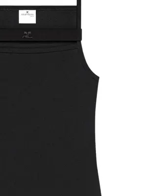 COURREGES Courrèges Ribbed Strap Tank Top