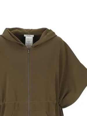 Max Mara Loose Crêpe Hooded Cardigan - Green