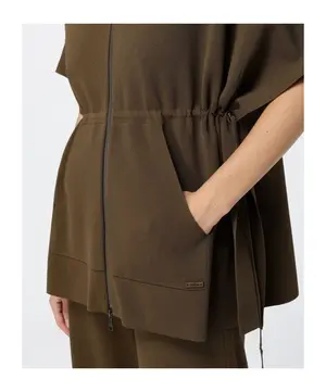 Max Mara Loose Crêpe Hooded Cardigan - Green