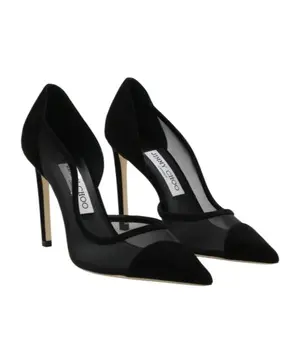 JIMMY CHOO Pointed-toe High-heeled Sandals - Black