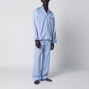 TEKLA Striped Long-sleeve Pajama Shirt
