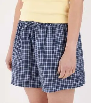 TEKLA Plaid Pajama Pants With Drawstring Waist