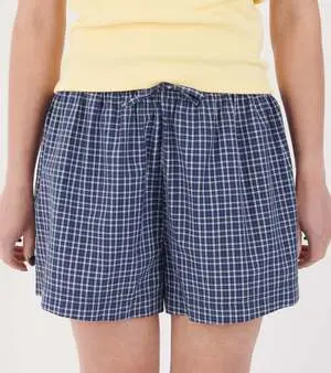 TEKLA Plaid Pajama Pants With Drawstring Waist