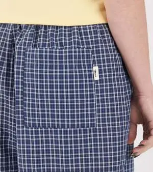 TEKLA Plaid Pajama Pants With Drawstring Waist