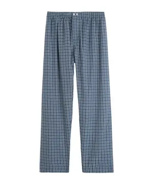 TEKLA Plaid Pajama Pants - Blue