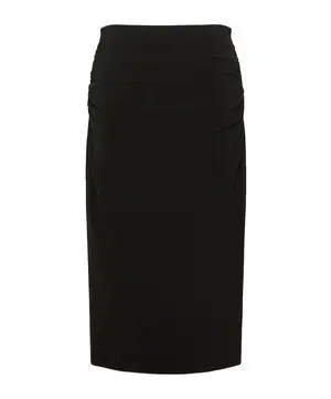 Max Mara Ruched Pencil Skirt - Black