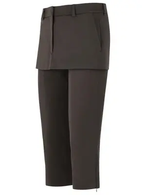 Acne Studios Layered Cropped Pants With Belt Loops - Black