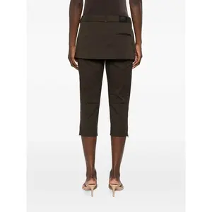 Acne Studios Layered Cropped Pants With Belt Loops - Black