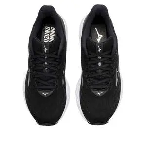 Mizuno Wave Rider 28 Athletic Sneakers - Black/white/silver