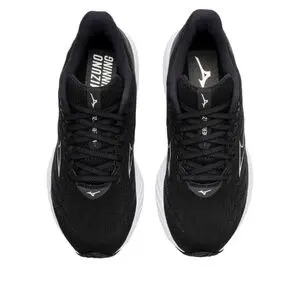 Mizuno Wave Rider 28 Athletic Sneakers - Black/white/silver