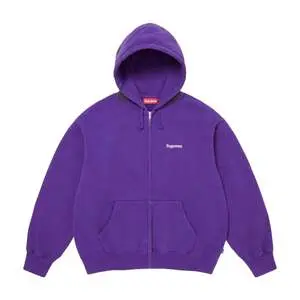 Supreme Zip Up Hooded Sweatshirt - Purple