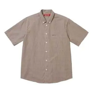 Supreme Ss26 Gingham S/s Shirt - Brown
