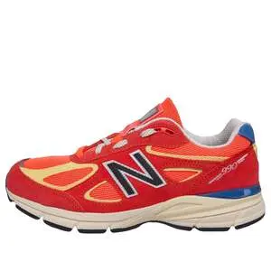 NEW BALANCE 990v4 Made In Usa Athletic Sneakers - Urgent Red/maize/afterglow