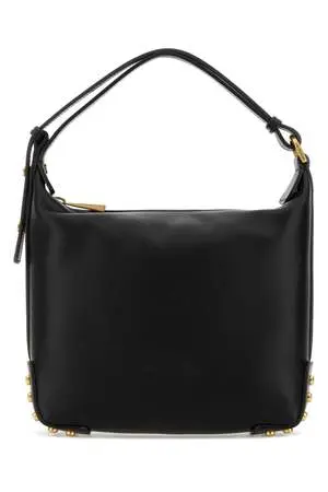 TOD'S Leather Shoulder Bag With Golden Metal Finishing - Black