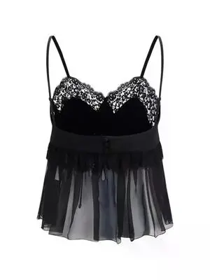 Chloé Lace-trim Silk-crepe Camisole Top