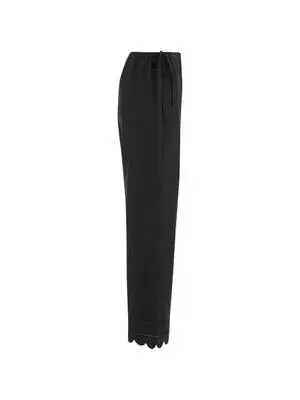 THE GARMENT Scalloped-hem Silk Trousers