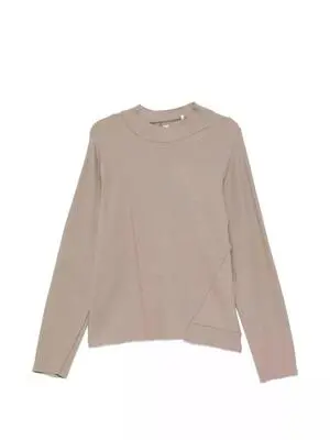 LEON EMANUEL BLANCK Ribbed Knit Panelled Sweater - Neutrals
