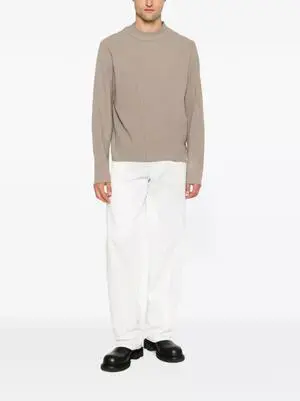 LEON EMANUEL BLANCK Ribbed Knit Panelled Sweater