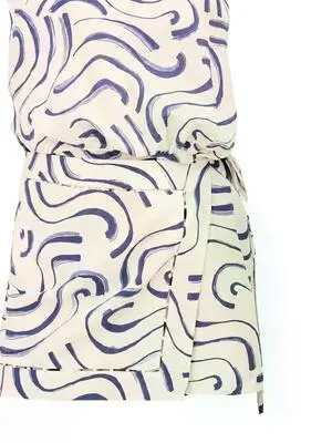Alexis Sirenza Abstract-print Mini Dress - Neutrals