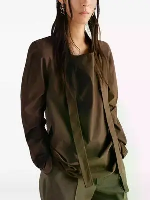 LEMAIRE Ascot Blouse In Washed Cotton Silk