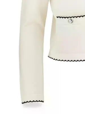 Tory Burch Kendra Scallop-trim Button-up Cardigan - Neutrals