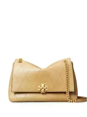 Tory Burch Charlie Quilted Leather Medium Shoulder Bag - Neutrals