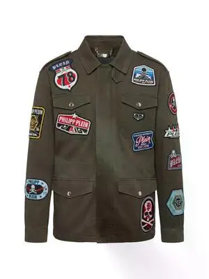 Philipp Plein Military Jacket Patches - Green
