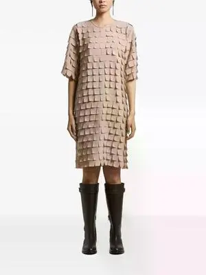 Peserico Laser-cut Tiered Mini Dress