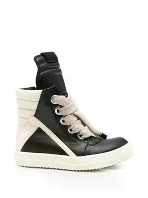 Rick Owens Geobasket Lace-up Sneakers - Black